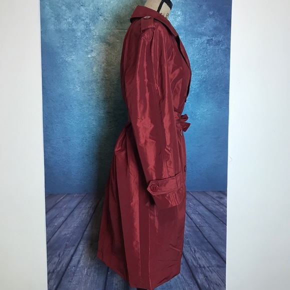 Linda Lundstrom | Jackets & Coats | Lundstrom Crimson Red Trench Coat ...